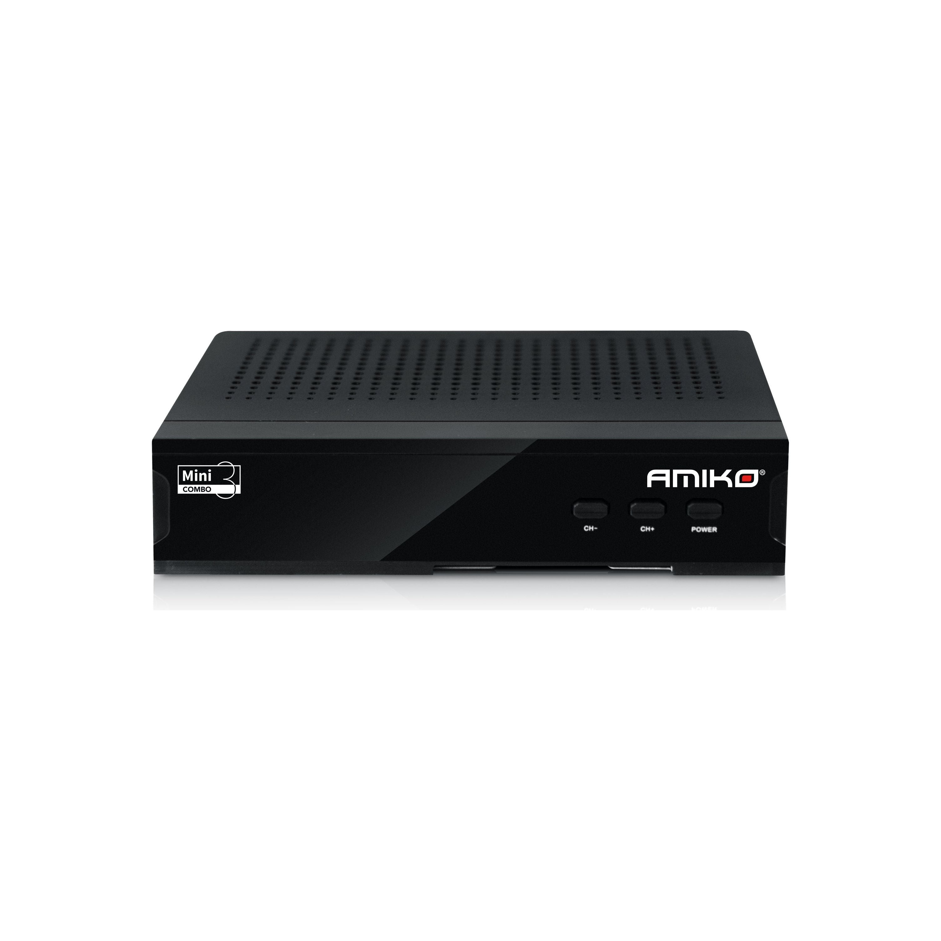 Amiko Mini Combo 3 TV Receiver Black - AMIKOMC3 | DID.ie - DID Electrical