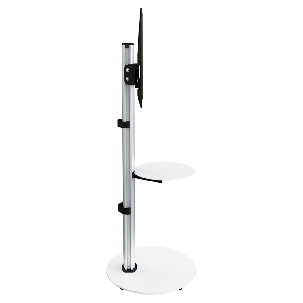AVF Eno 60CM Pedestal TV Stand with Shelf - Silver | DID.ie - DID Electrical