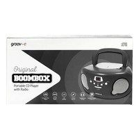 Groov-e Portable CD Player with Radio - Black | DID.ie - DID Electrical
