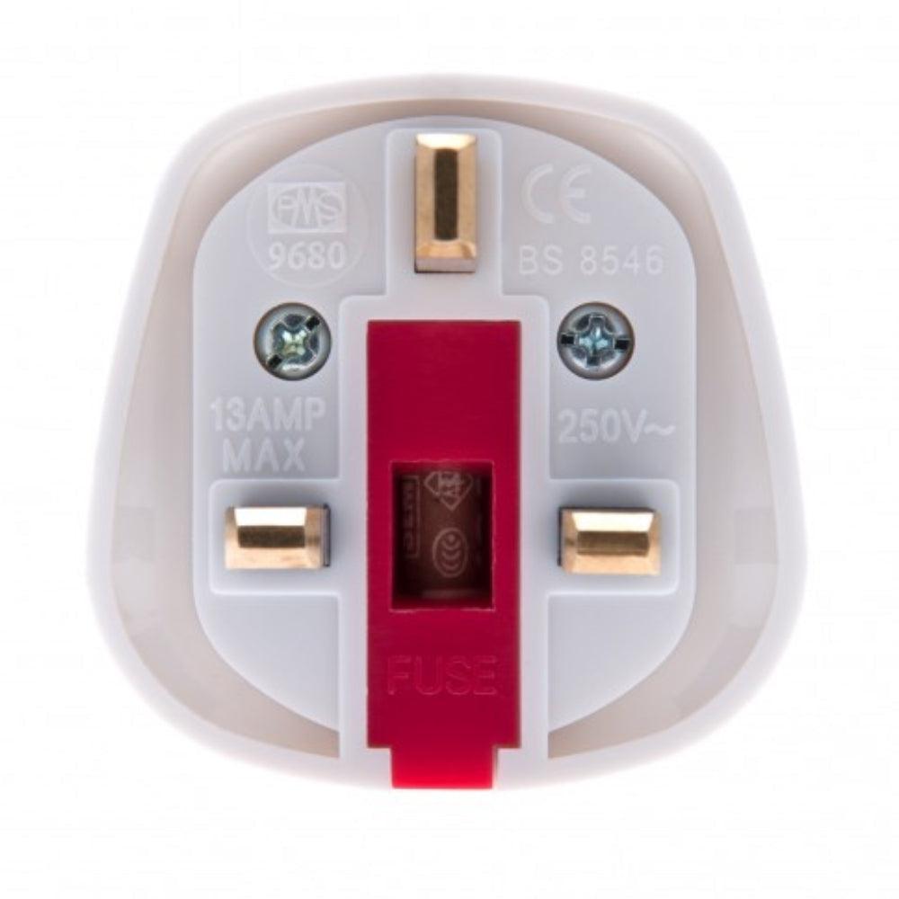 13A European Plug Adaptor - White | DID.ie - DID Electrical