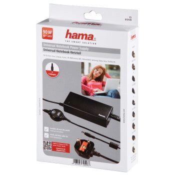 Hama 90W Universal Laptop Power Adapter - Black | DID.ie - DID Electrical