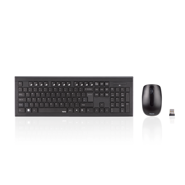Hama Cortino Qwerty UK Wireless Keyboard & Mouse Set - Black | DID.ie ...