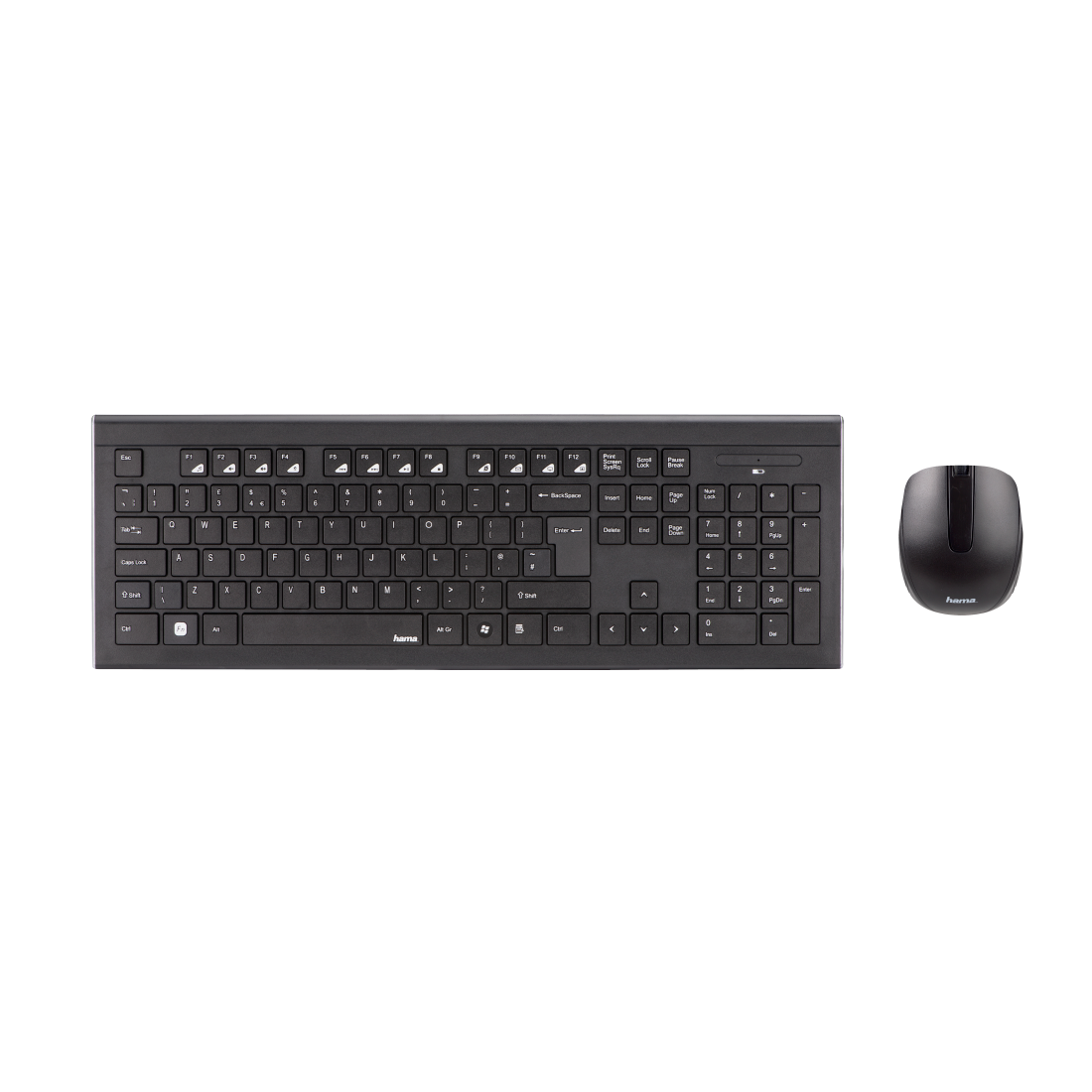 Hama Cortino Qwerty UK Wireless Keyboard & Mouse Set - Black | DID.ie ...