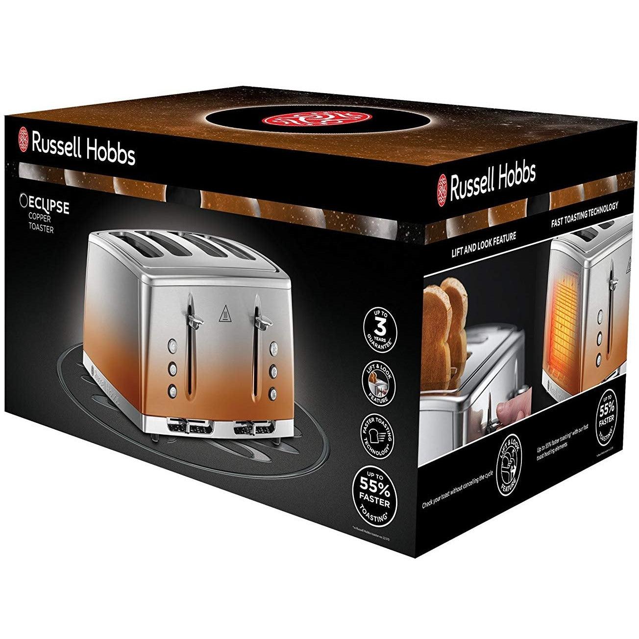 Russell Hobbs Eclipse 2400W 4 Slice Toaster Copper | DID.ie - DID ...